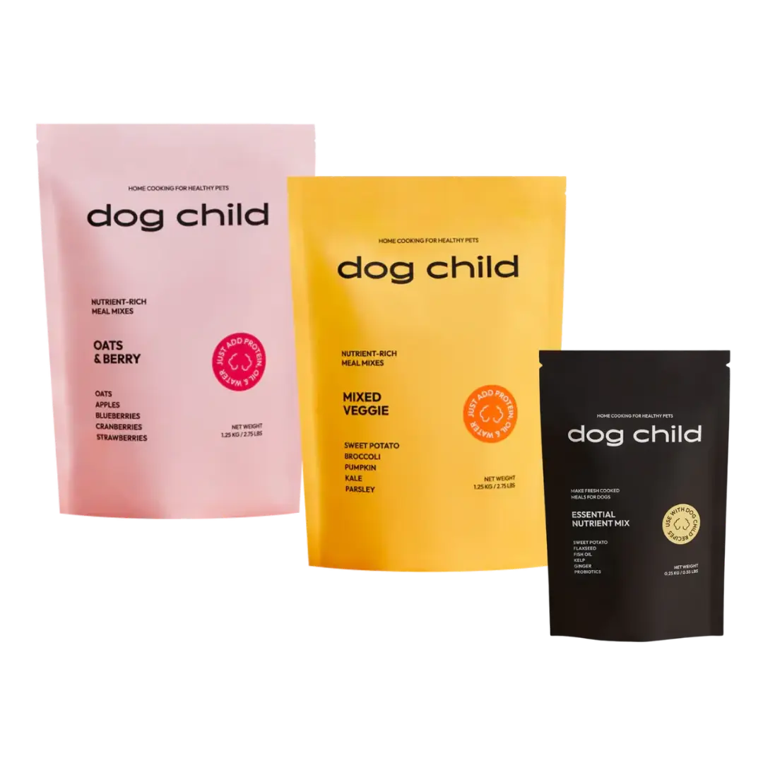 Cooking 101 Bundle Meal Mixes + Essential Nutrient Mix - Dog Child